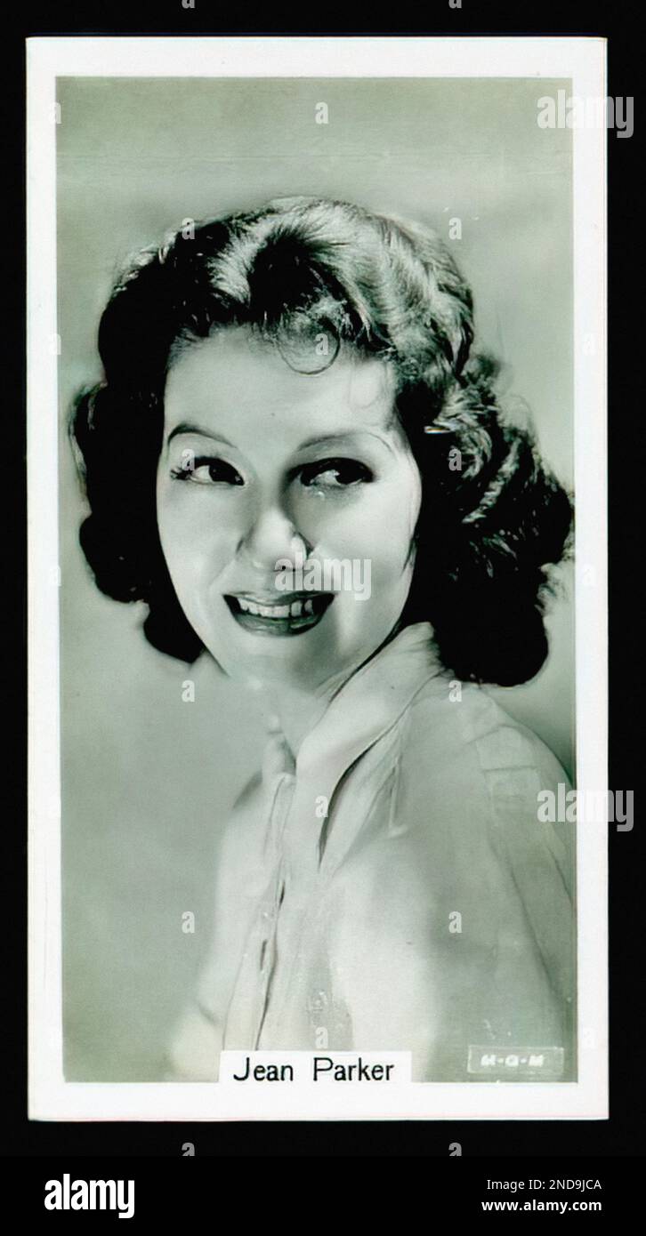 Portrait of Jean Parker - Vintage Cigarette Card 04 Stock Photo - Alamy