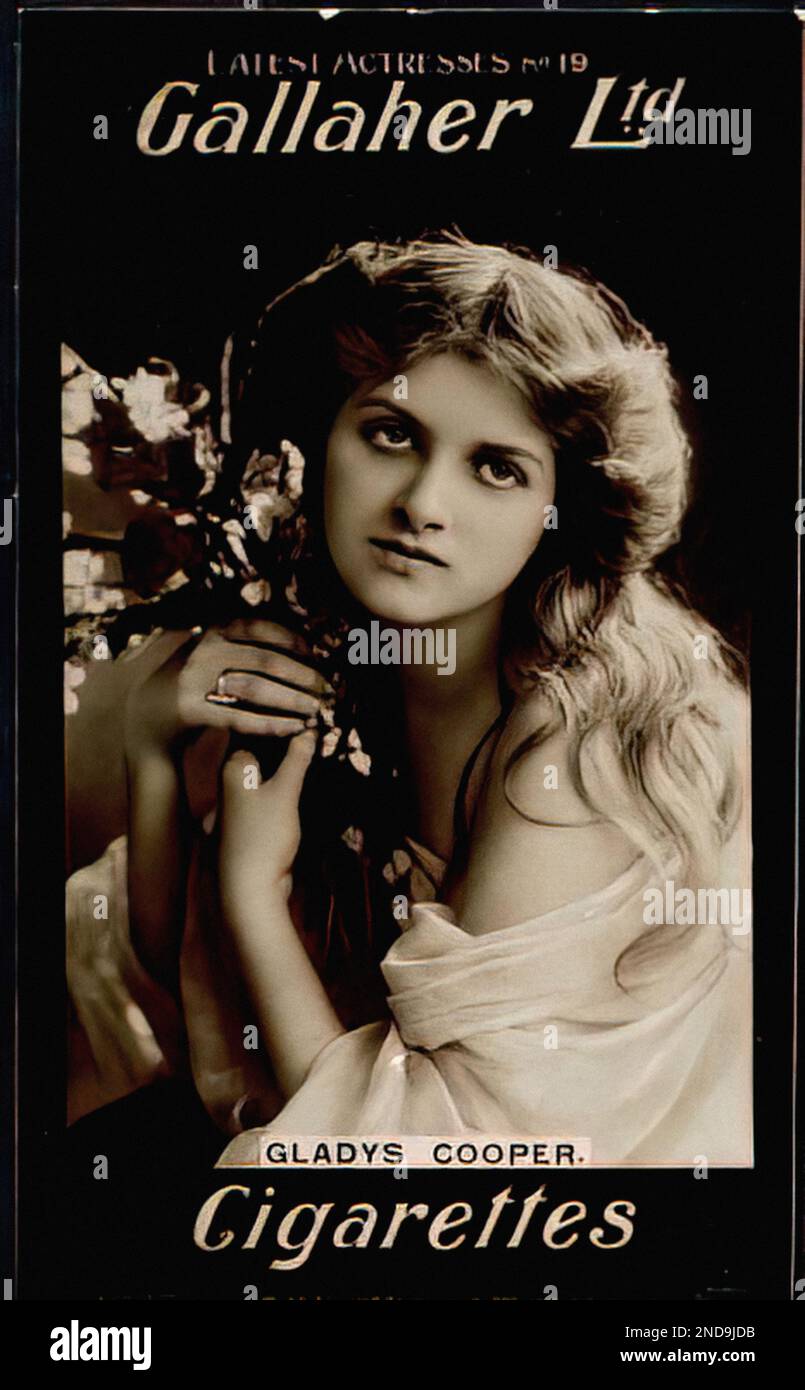 Portrait of Latest actresses - Vintage Cigarette Card Stock Photo - Alamy