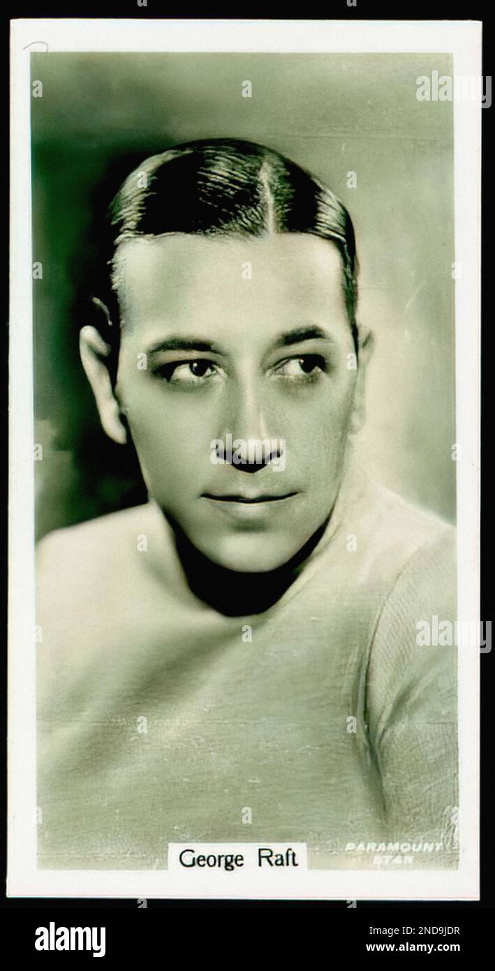 Portrait of George Raft - Vintage Cigarette Card 02 Stock Photo - Alamy