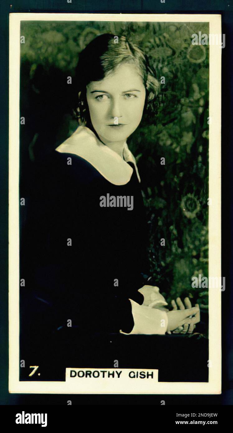 Portrait of Dorothy Gish - Vintage Cigarette Card Stock Photo - Alamy