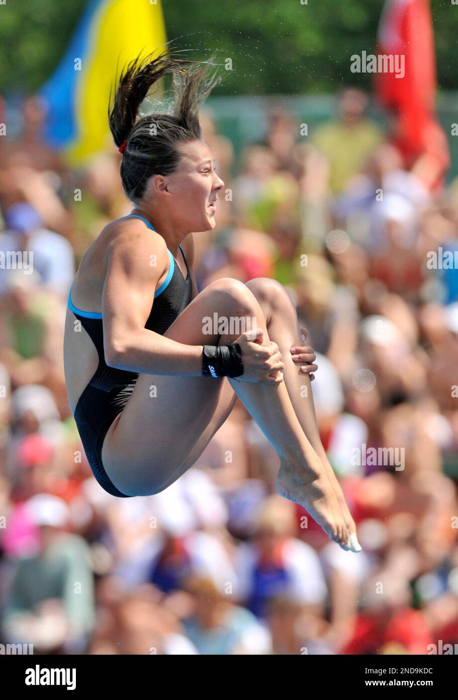 Denmark's Inge Jansen makes an attempt during the Women's 3m ...