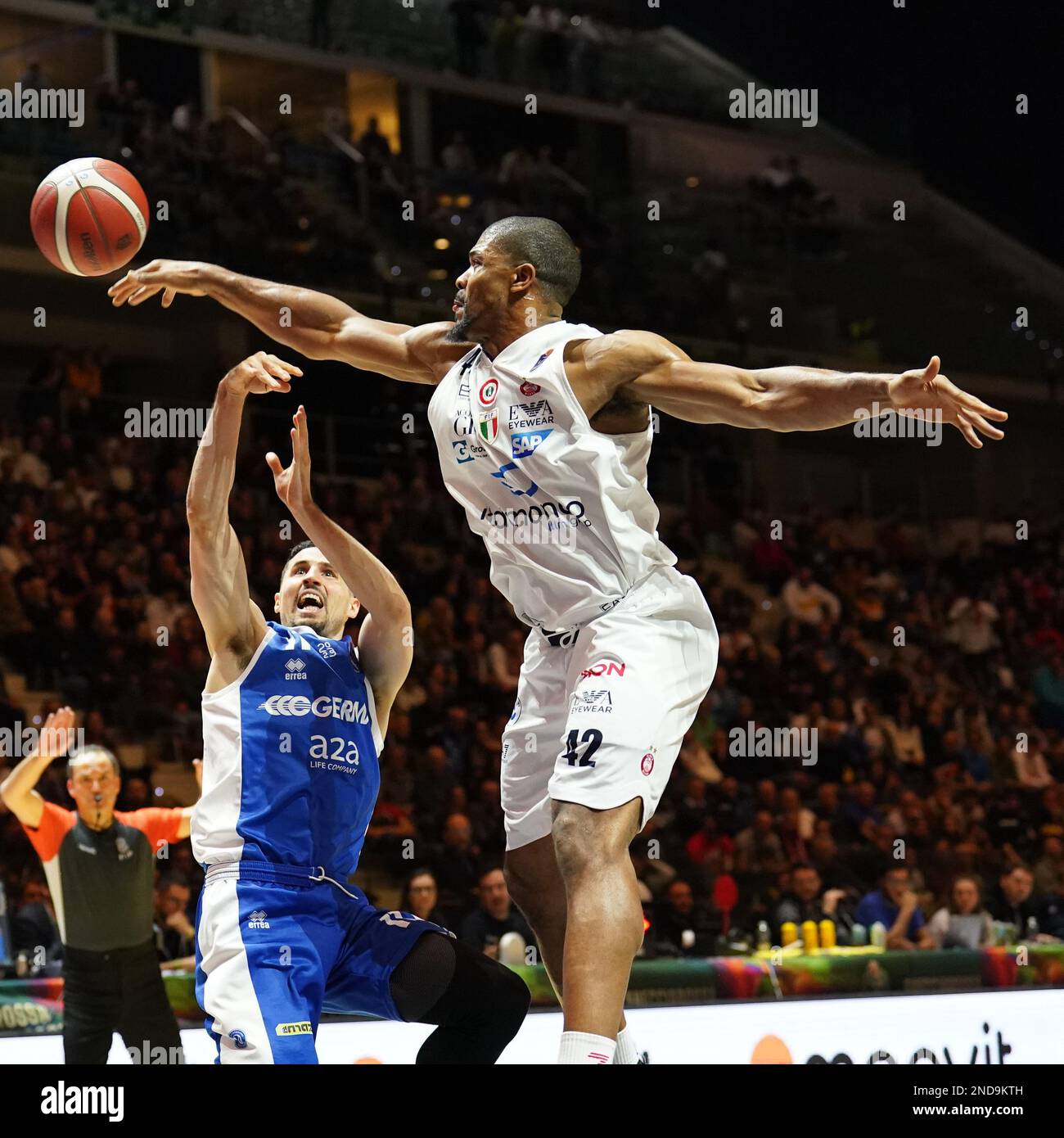 Turin, Italy. 15th Feb, 2023. EA7 EMPORIO ARMANI MILAN vs. GERMANI ...