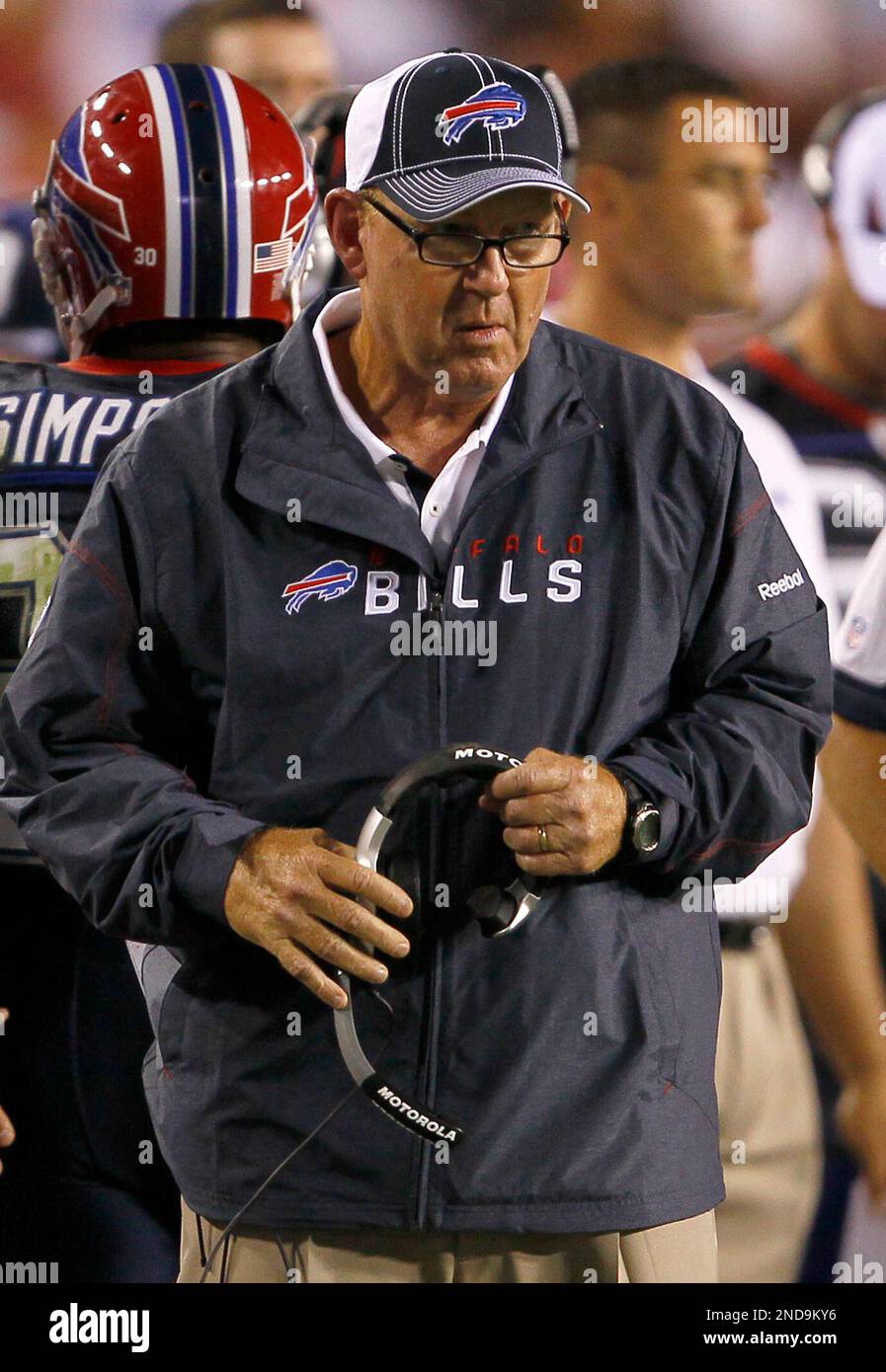 Buffalo Bills head coach Chan Gailey watches from the sidelines during ...