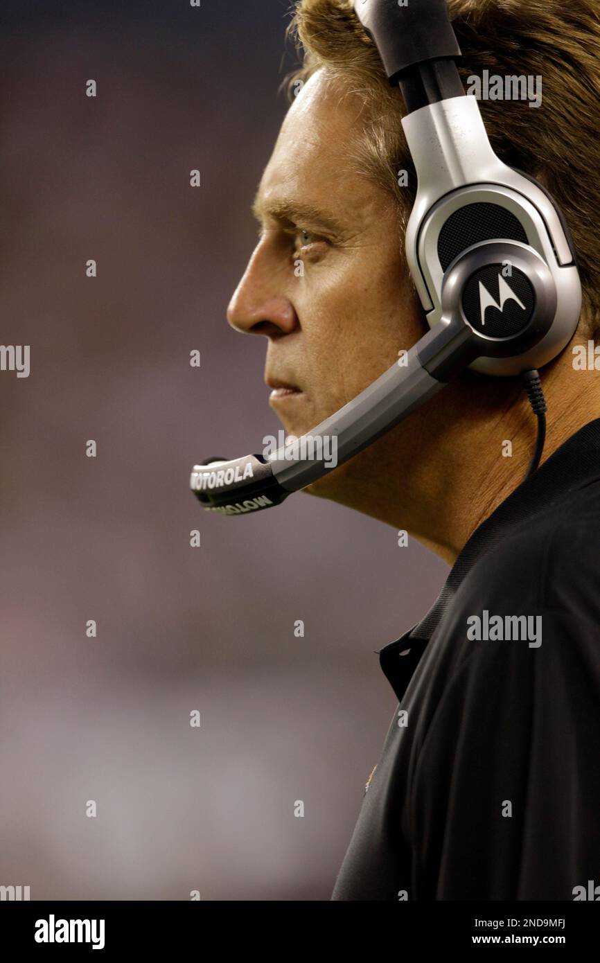 Jacksonville Jaguars head coach Jack Del Rio in the first half of an ...