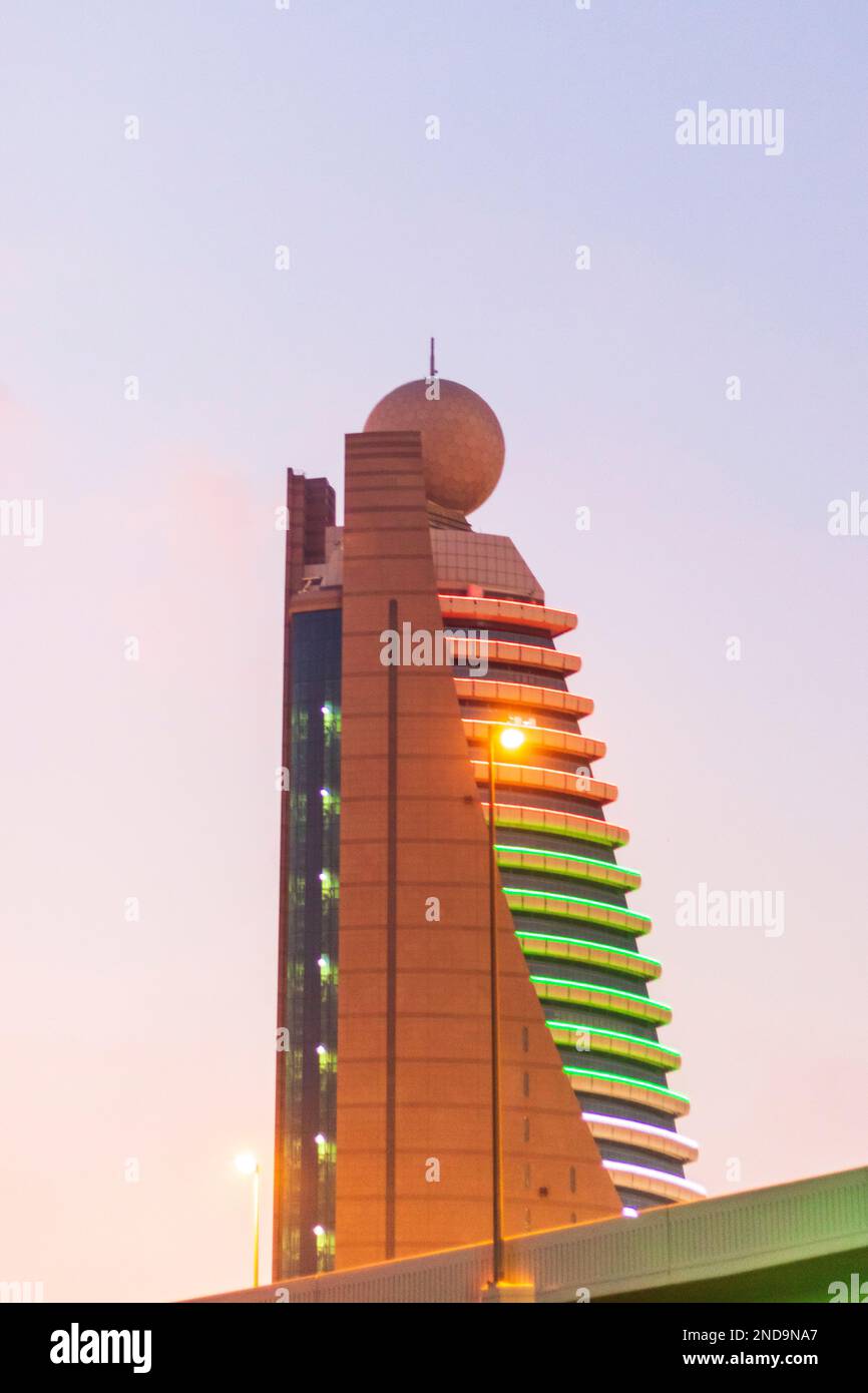 Dubai, UAE - 12.03.2022 - View of the Al Kifaf building head quarters ...