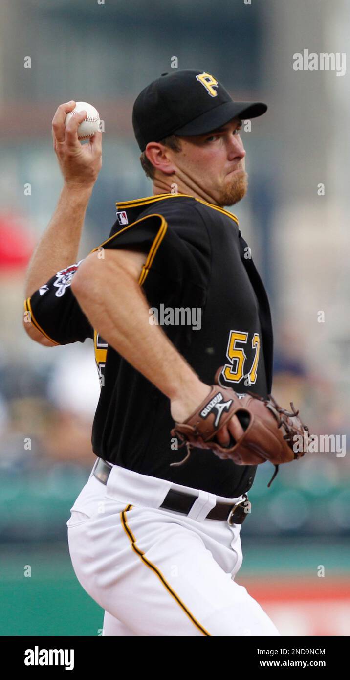 Pittsburgh Pirates starting Zach Duke (57) plays in the baseball game ...