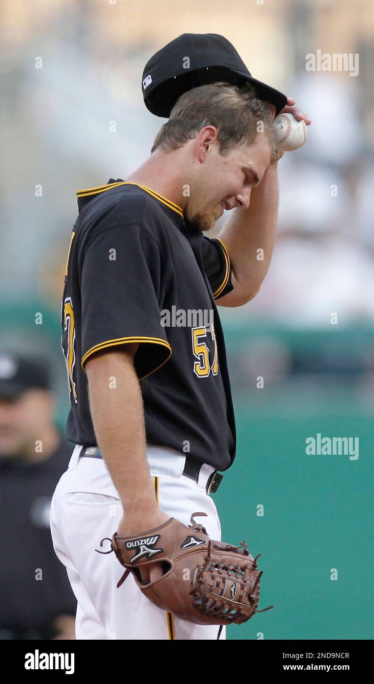 Pittsburgh Pirates starting Zach Duke (57) plays in the baseball game ...