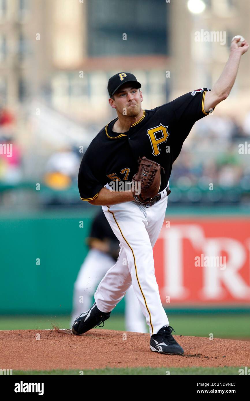 Pittsburgh Pirates starting Zach Duke (57) plays in the baseball game ...