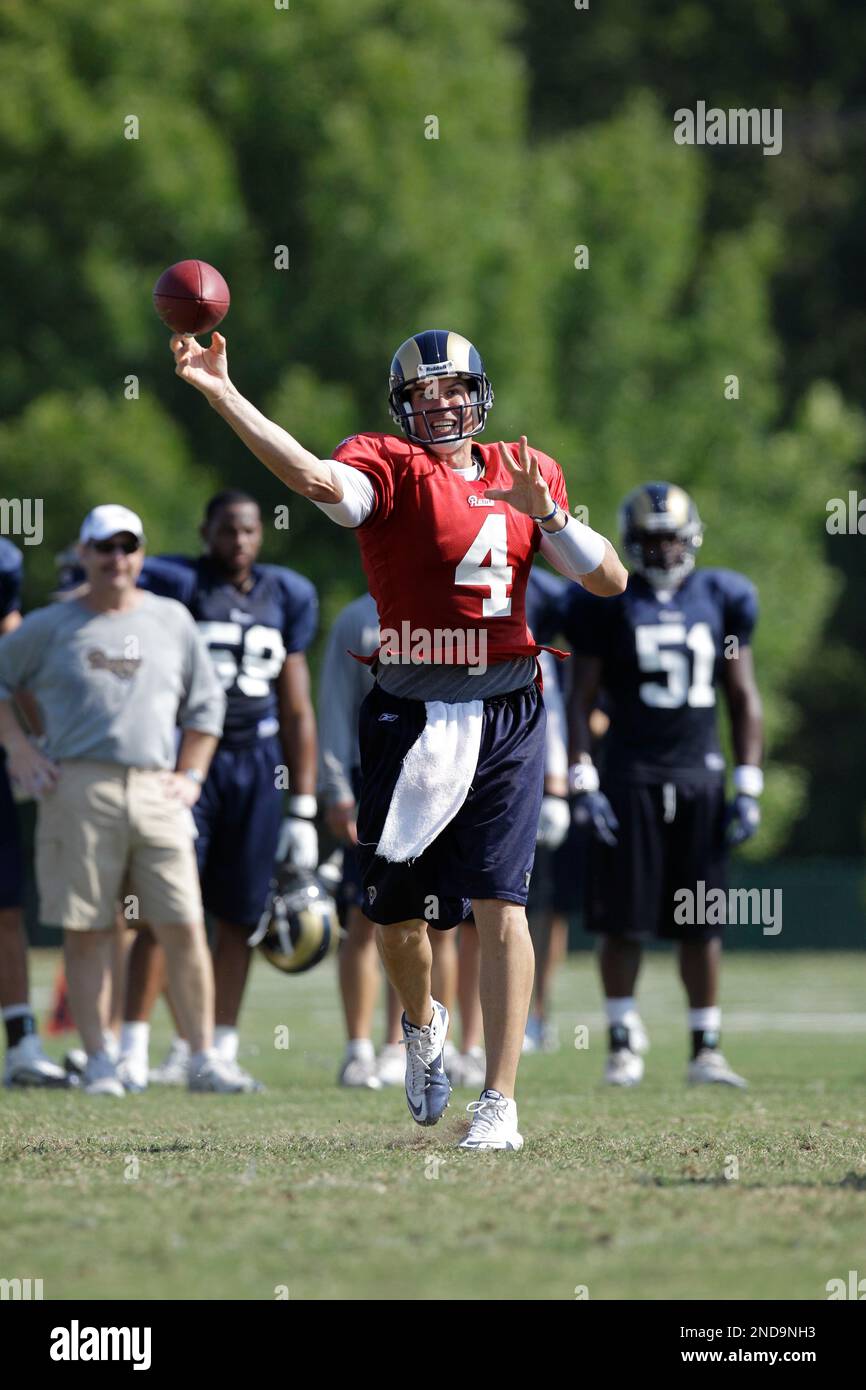 St. Louis Rams quarterback A.J. Feeley throws during NFL football ...