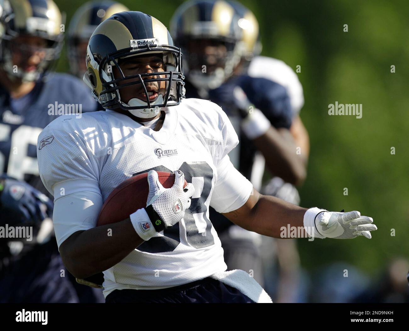 St. Louis Rams running back Keith Toston runs with the ball during NFL ...