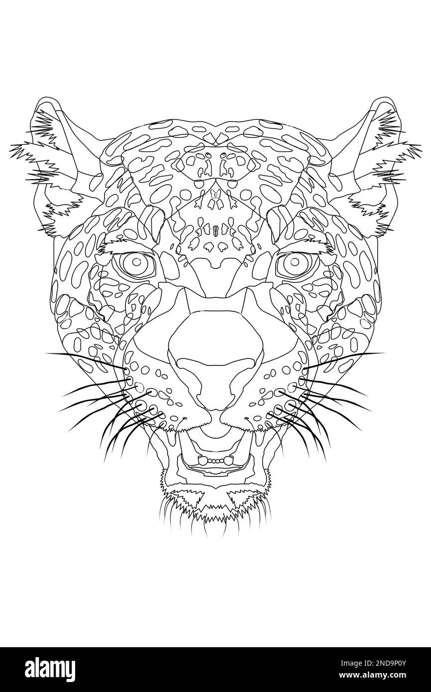 Leopard Head Stencil