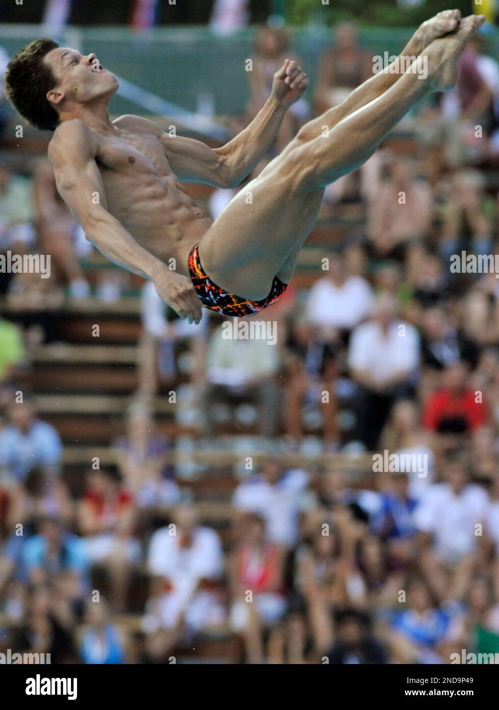 Germany's gold medal winner Patrick Hausding makes an attempt during ...