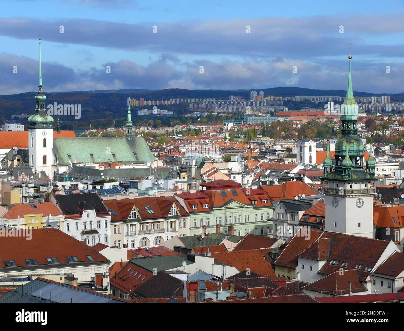 city skyline, Brno, South Moravian Region, Czech Republic, Europe Stock Photo - Alamy