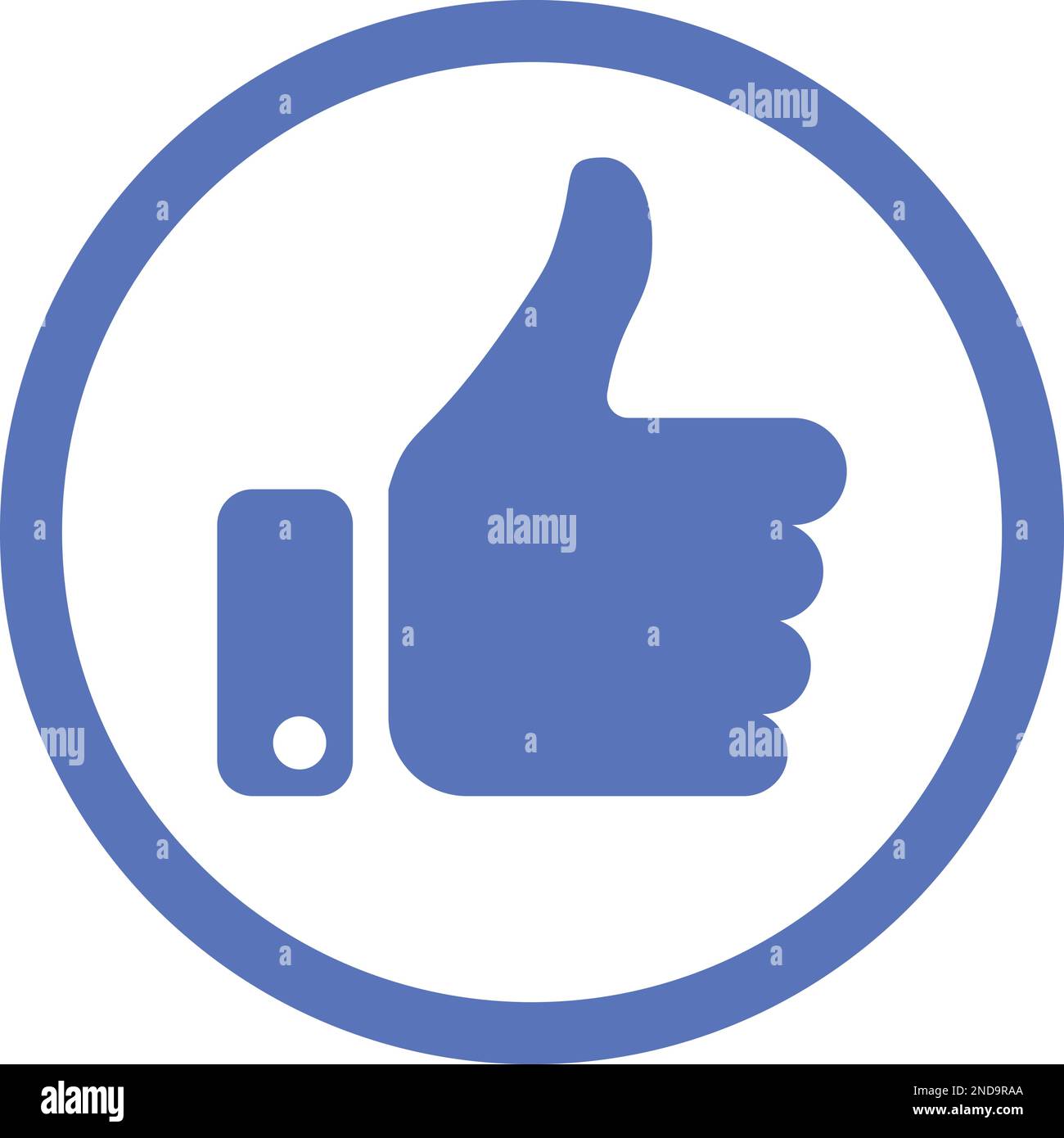 Round like icon. Thumb up internet symbol Stock Vector Image & Art - Alamy