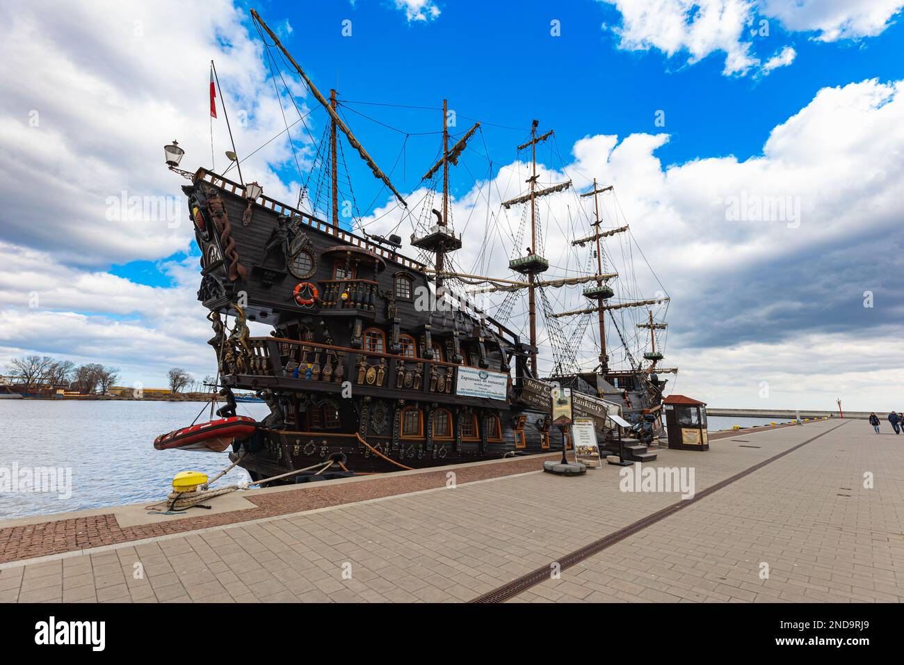 Gdynia, Poland - April 2022: "Dragon" touristic old boat with ...