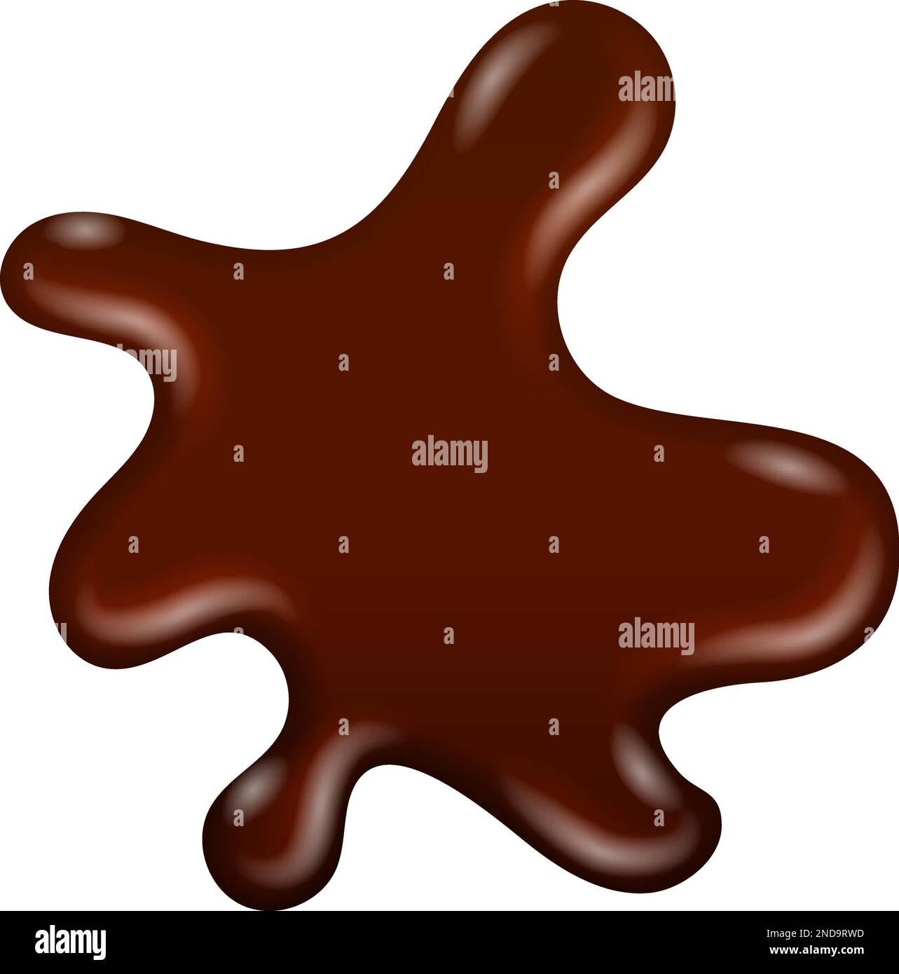 Dark chocolate blob. Sweet brown drop splash Stock Vector Image & Art ...