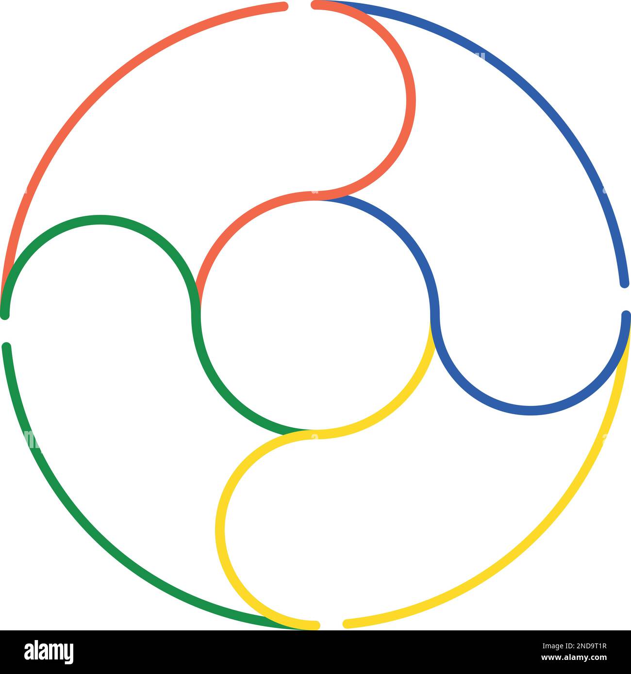 Cycle process infographic template. Round text frame. Color line shape Stock Vector Image & Art ...