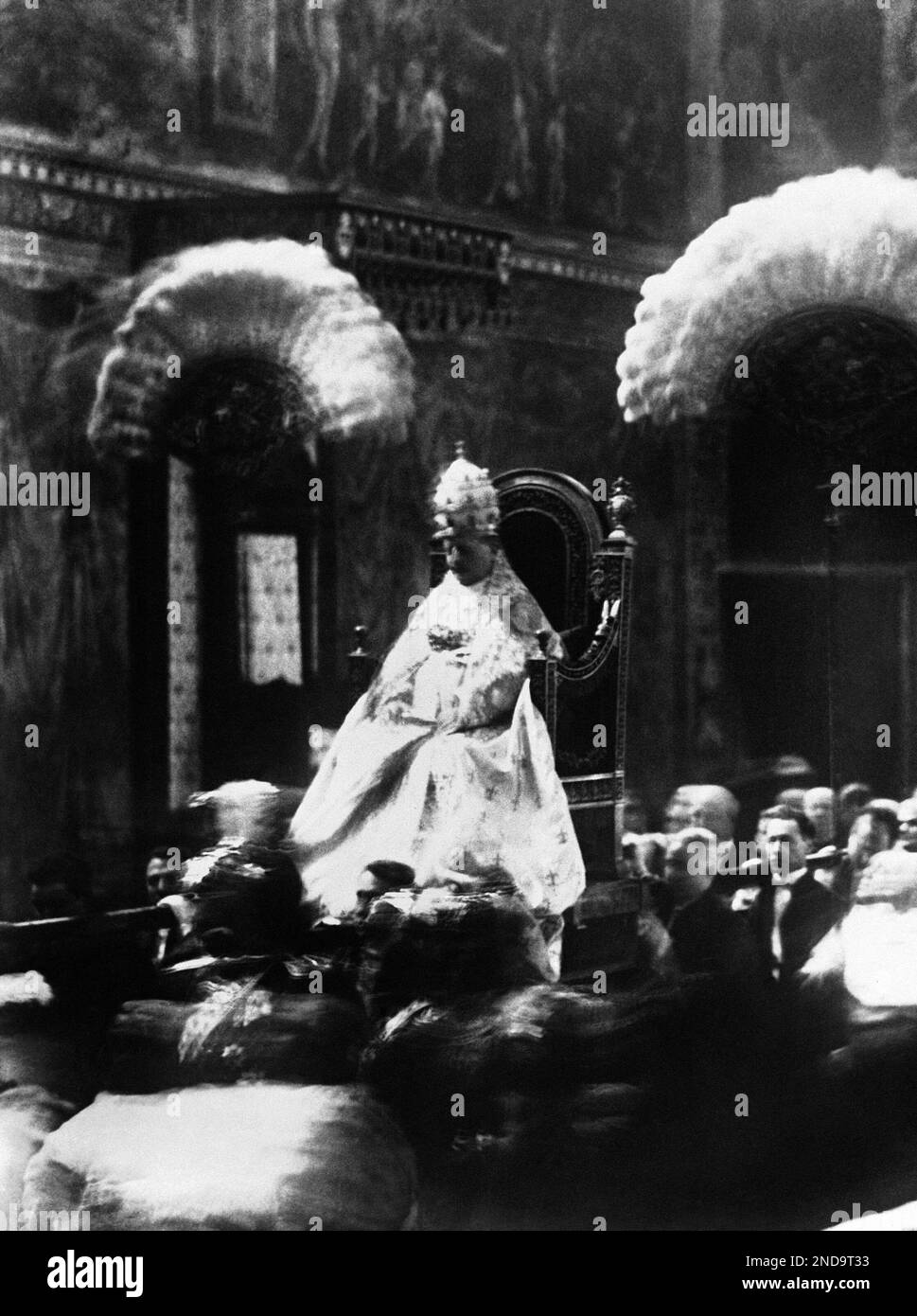 Pope Pius XI being carried on his Gestatorial Chair into the Sistine ...