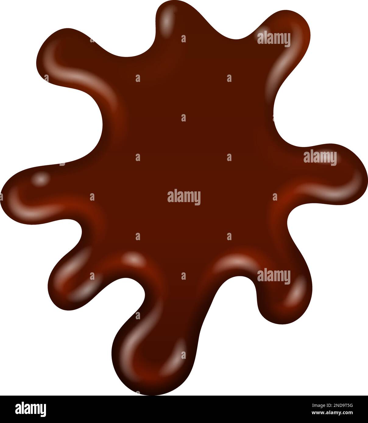 Sweet chocolate stain. Brown liquid sticky splash Stock Vector Image ...