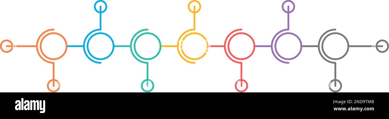 Connected line circles. Proccess stages infographic template Stock ...