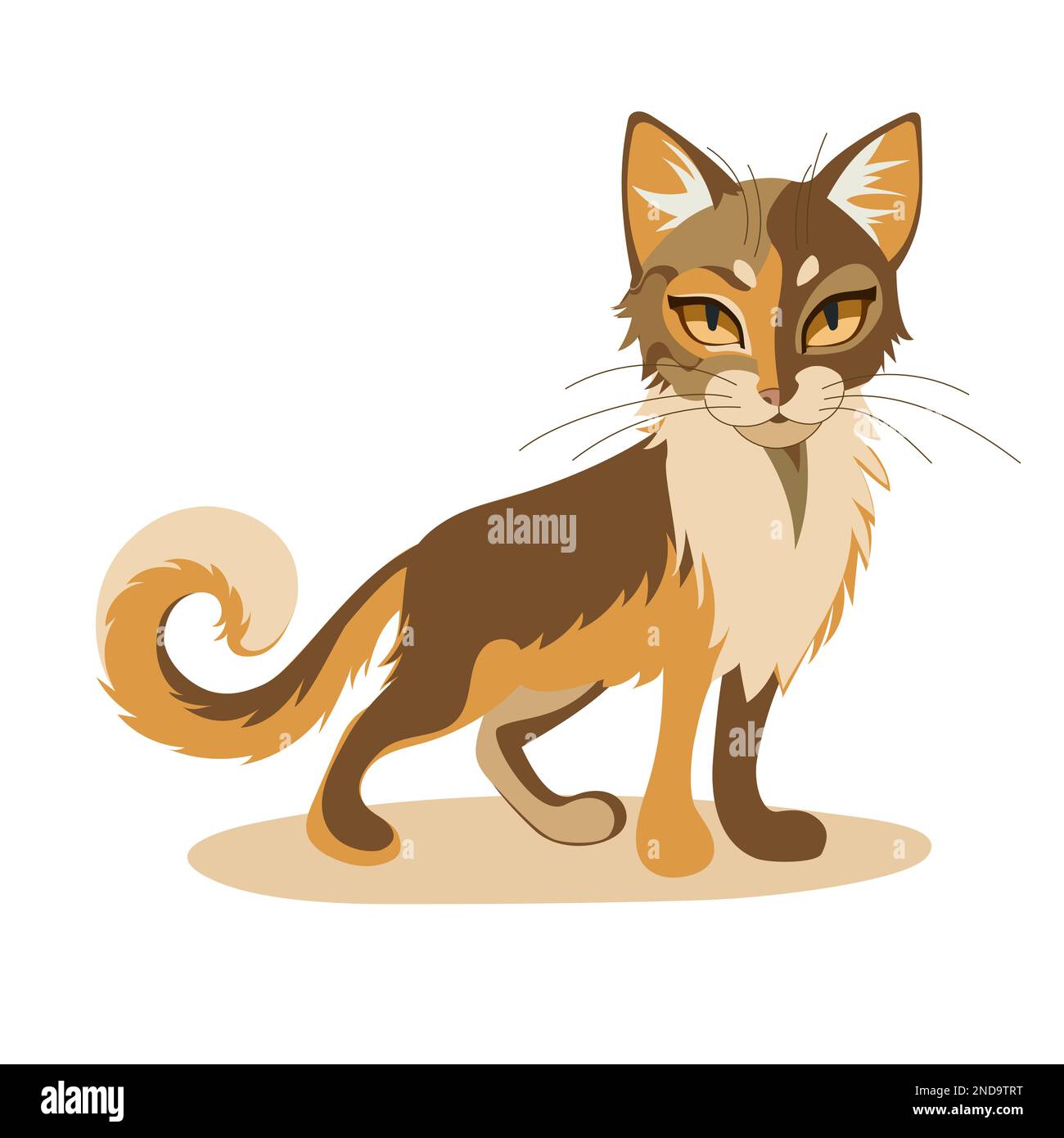 Vector illustration, very beautiful cat Stock Vector Image & Art - Alamy