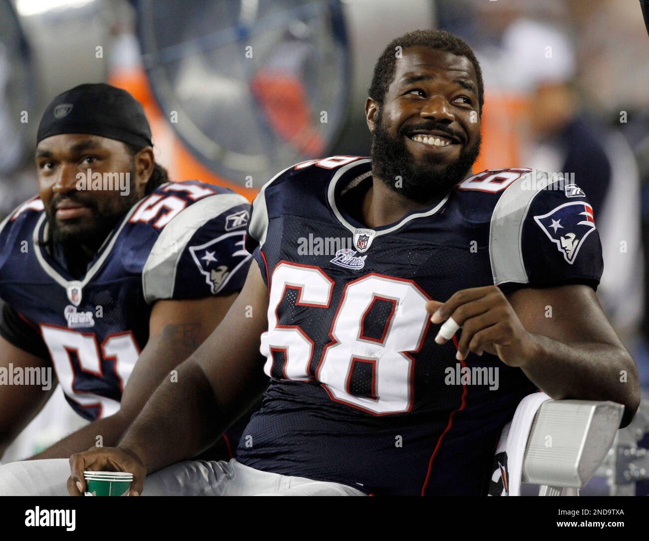 New England Patriots linebacker Jerod Mayo (51), left, and New England ...