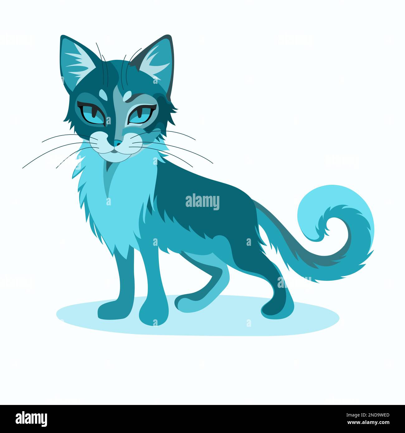 Vector Illustration Very Beautiful Cat Stock Vector Image And Art Alamy