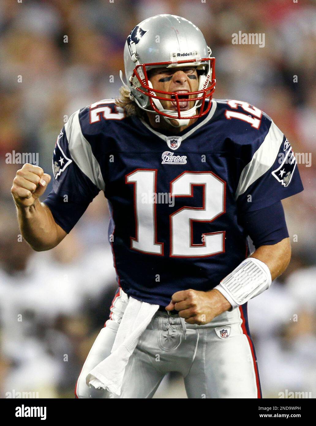 New England Patriots' quarterback Tom Brady celebrates a touchdown ...