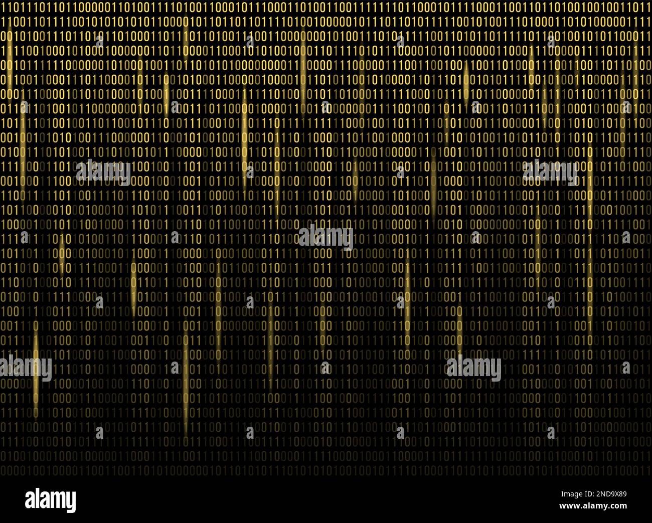 Binary Code Background Yellow Program Code In Matrix Style Stock Vector Image And Art Alamy 
