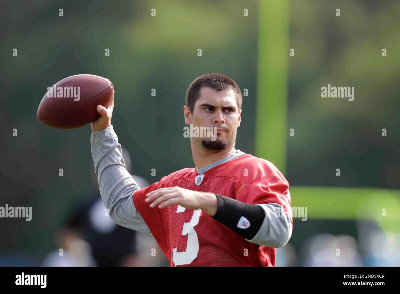 Carolina Panthers' Matt Moore throws a pass during practice at the NFL ...