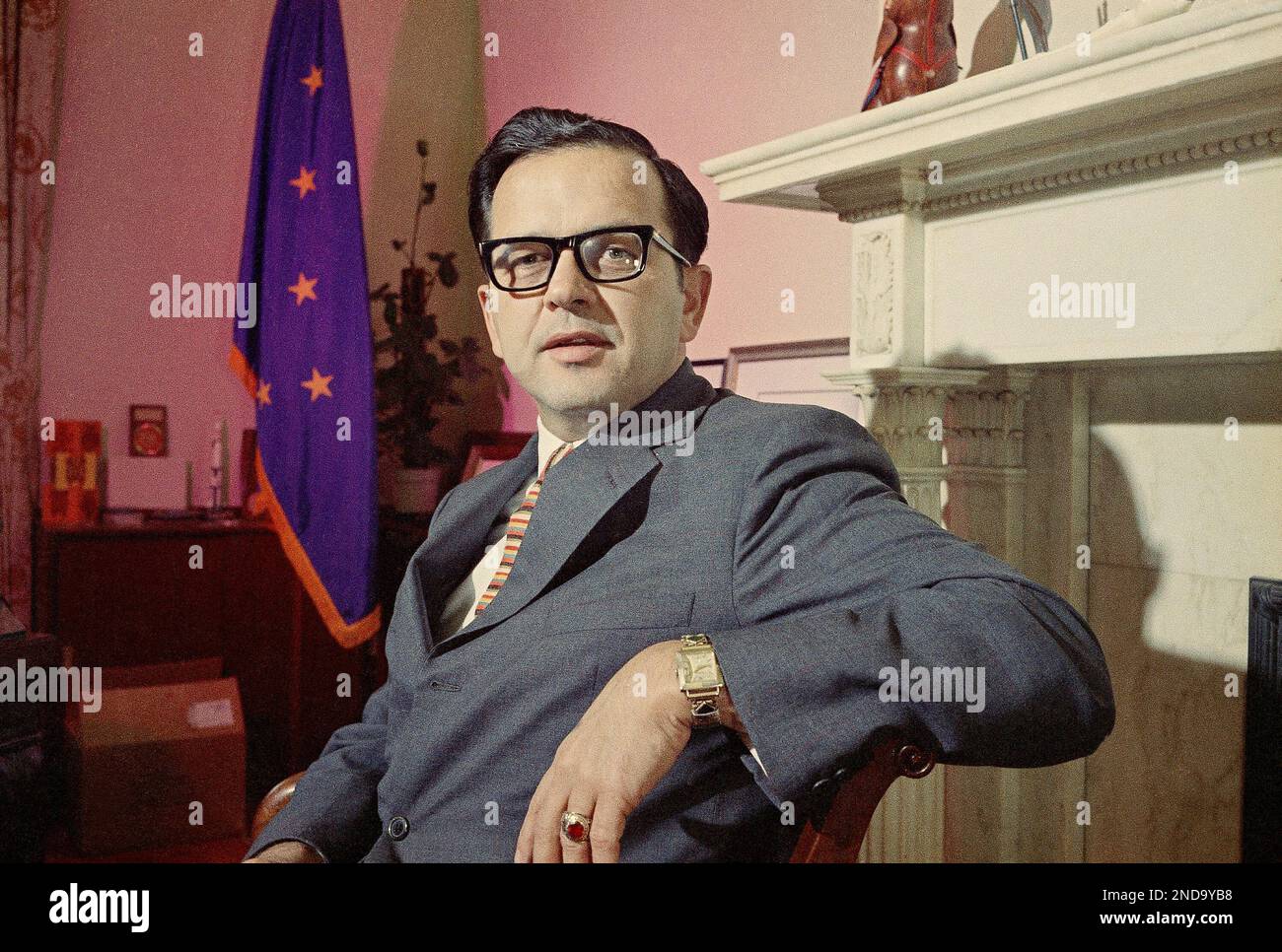 Sen. Ted Stevens (R-Alaska), is shown in his Washington, D.C., office ...