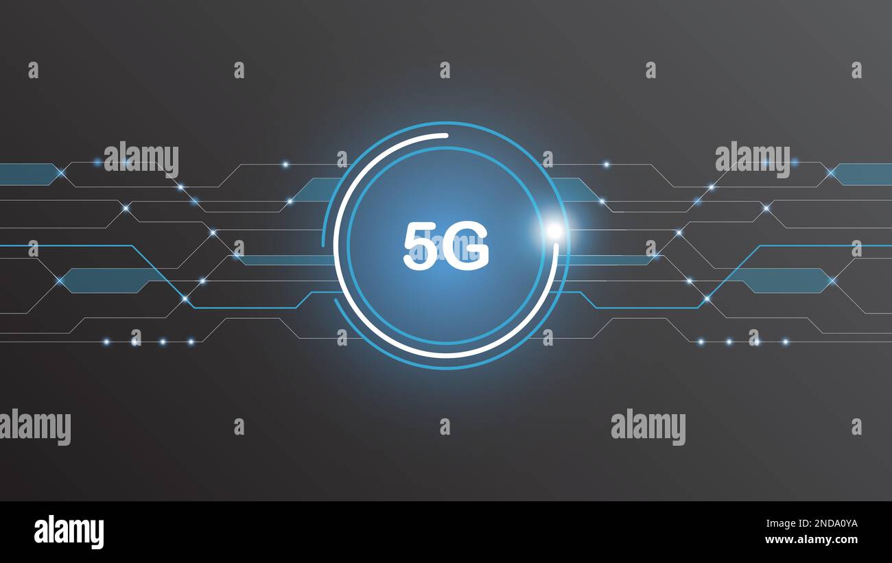 5G network technology background concept. 5G wireless Wi-fi connection ...