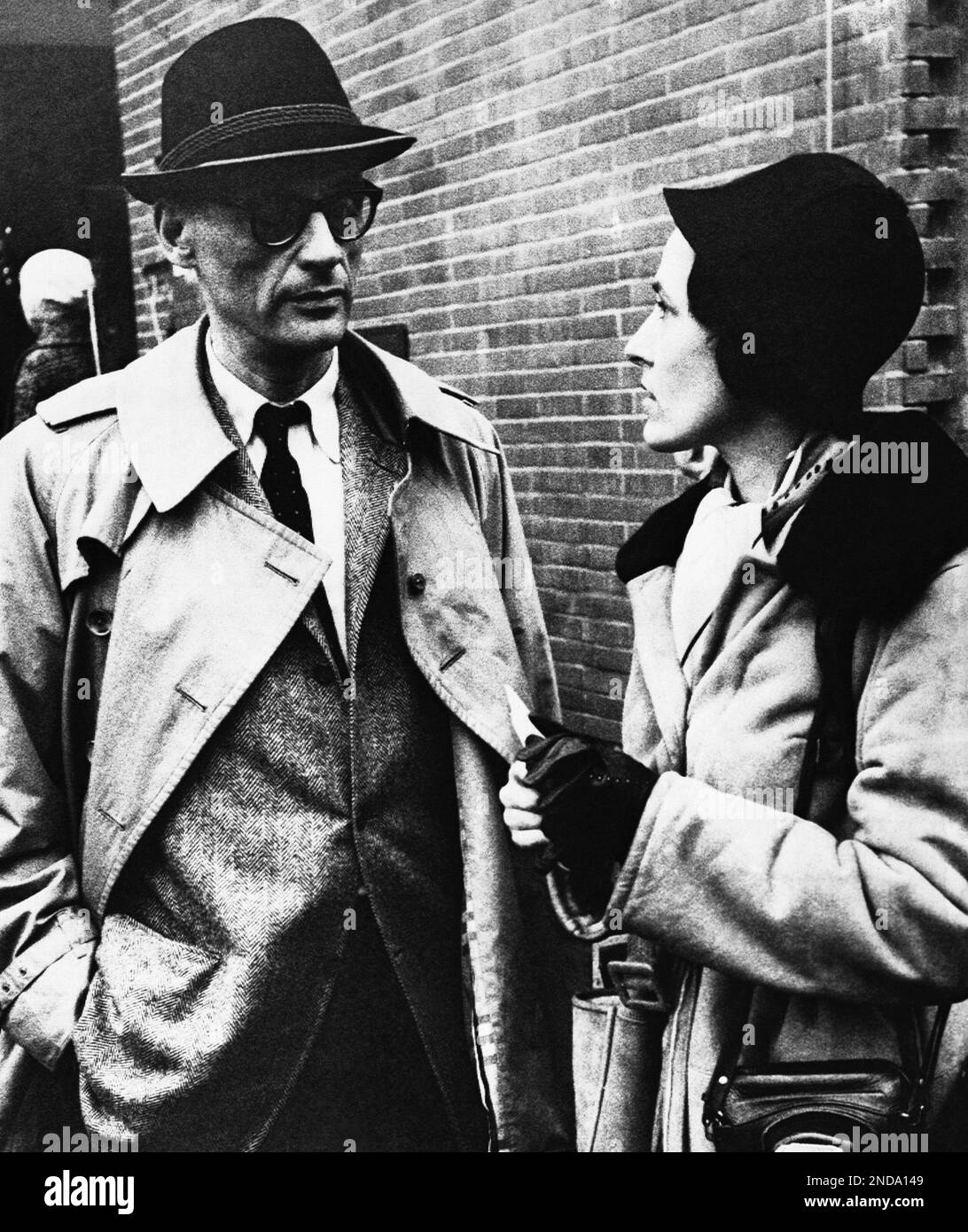 American playwright Arthur Miller and his Austrian-born wife, Ingeborg ...