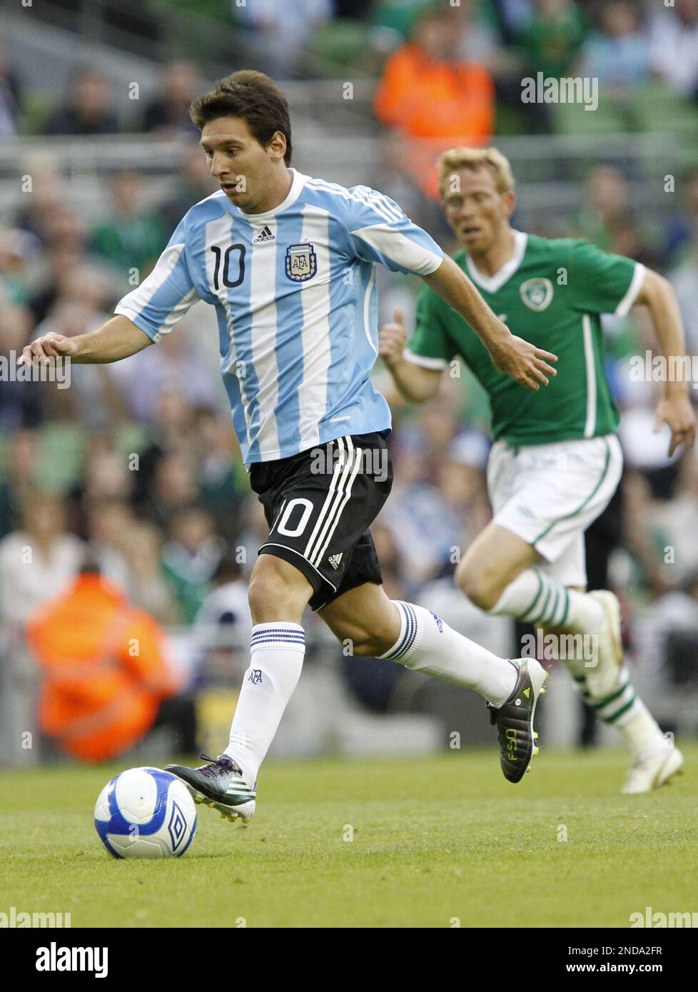 Argentina's Lionel Messi in action against Republic of Ireland's in ...