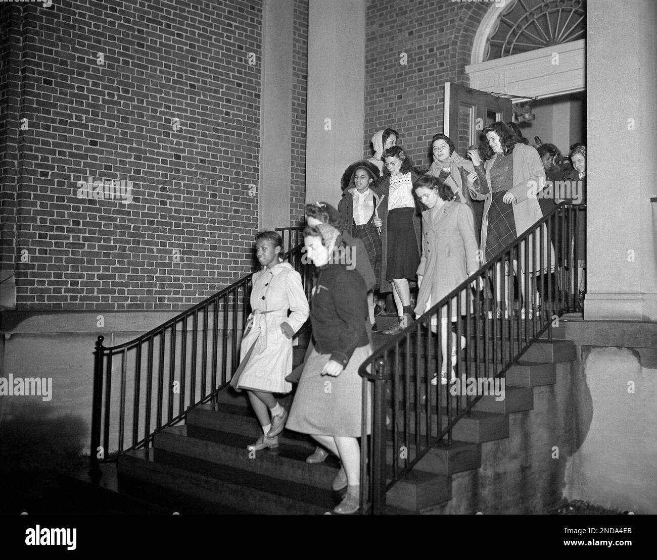 Sightless children at the New York Institute for the Education of the ...