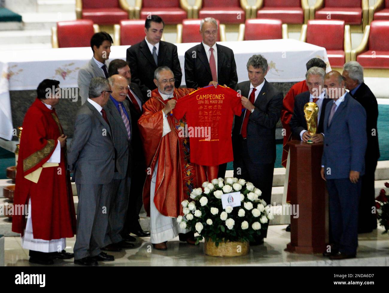 Mexico's Monsignor Diego Monroy Ponce, center left, and Spanish ...