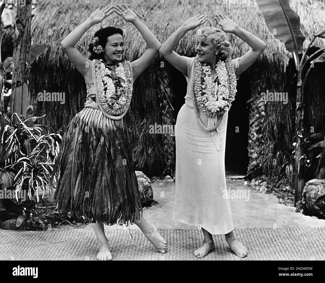 Paulani Mossman, left, Hawaii’s foremost exponent of Hula Dancing, is ...