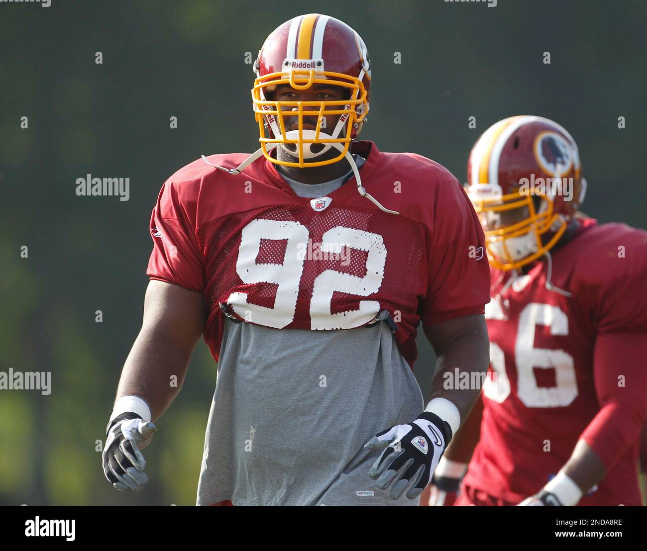 Washington Redskins defensive lineman Albert Haynesworth at the NFL ...
