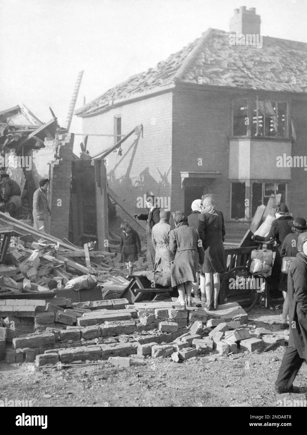 Historic York victim of nazi raid. Scenes taken after the raid showing ...