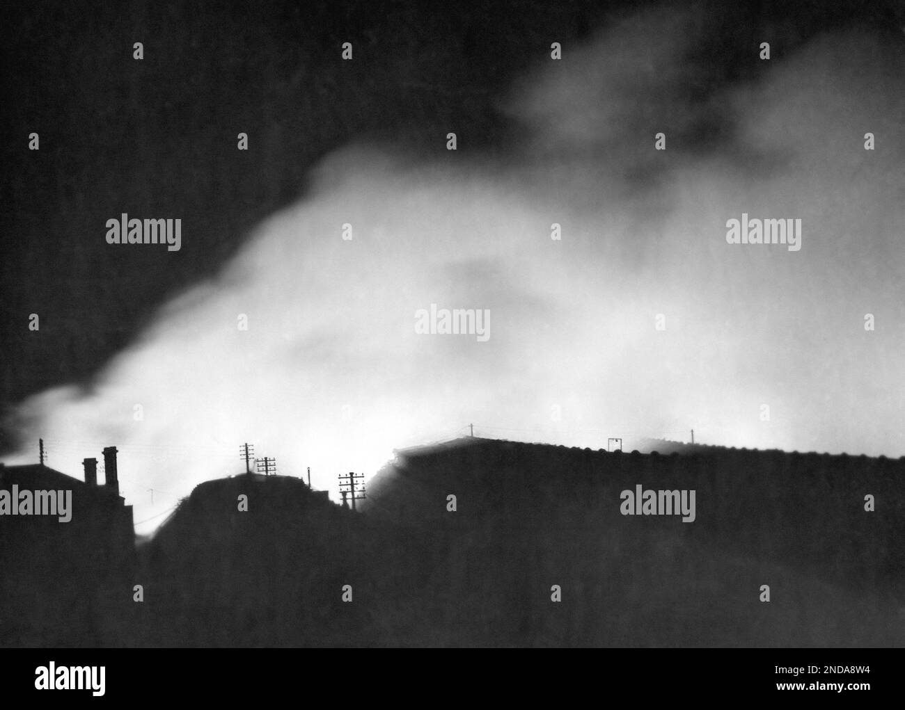 Historic York victim of nazi raid. Clouds of smoke billowing across the ...