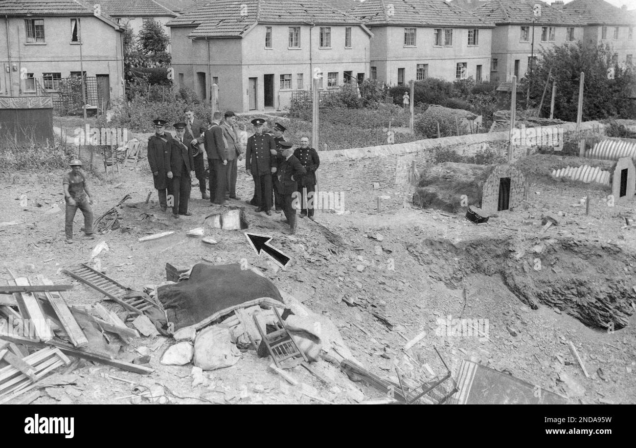 The efficiencies the Anderson air raid shelters. Four children were in ...