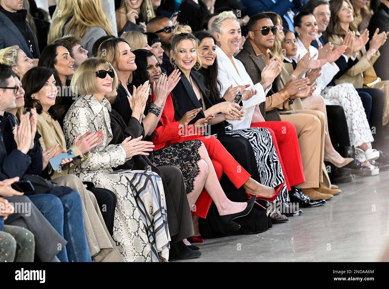 New York Gov. Kathy Hochul, wear beige from left, Anna Wintour ...