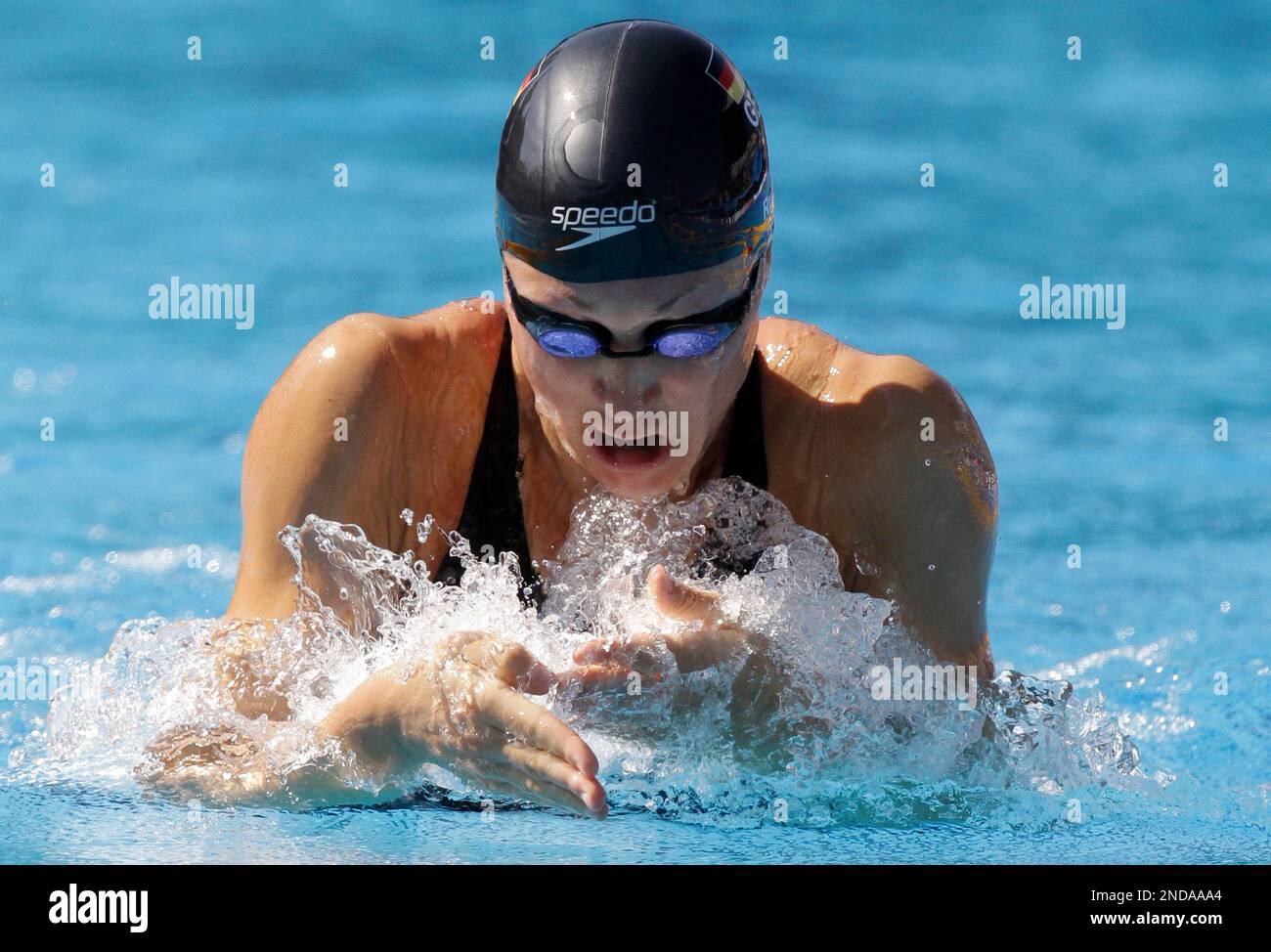 Germany's Caroline Ruhnau swims a Women's 100m breaststroke heat at the ...