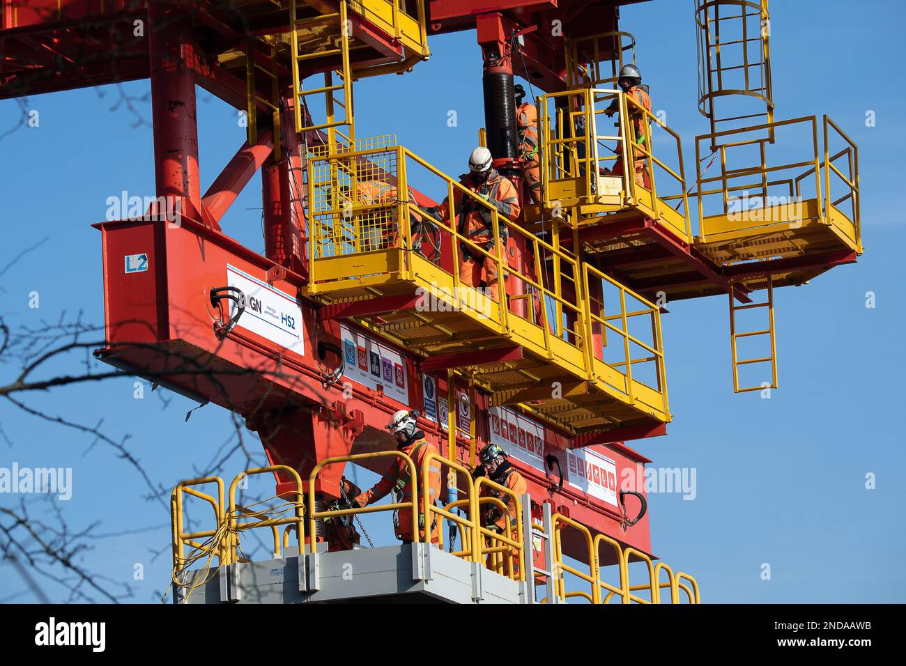 Denham, UK. 15th February, 2023. The HS2 High Speed Rail 2 Colne Valley ...