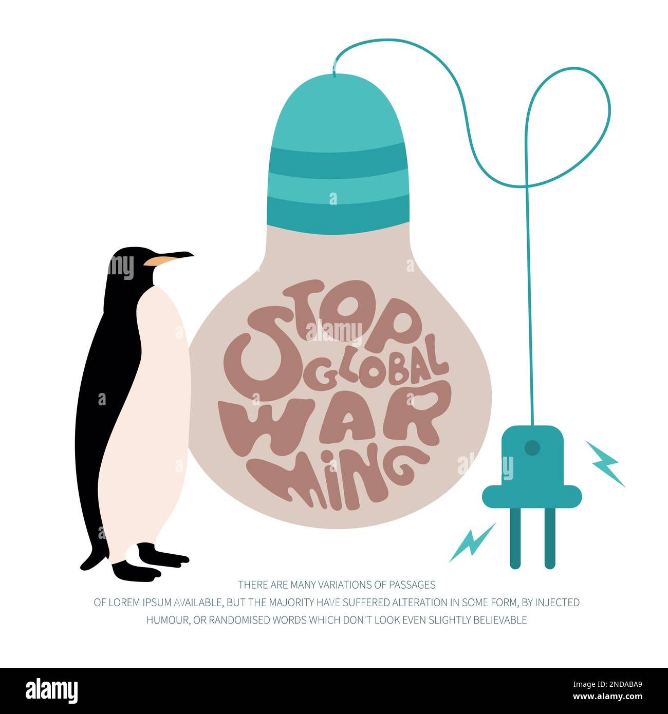 Vector illustration concept with lettering STOP GLOBAL WARMING in ...