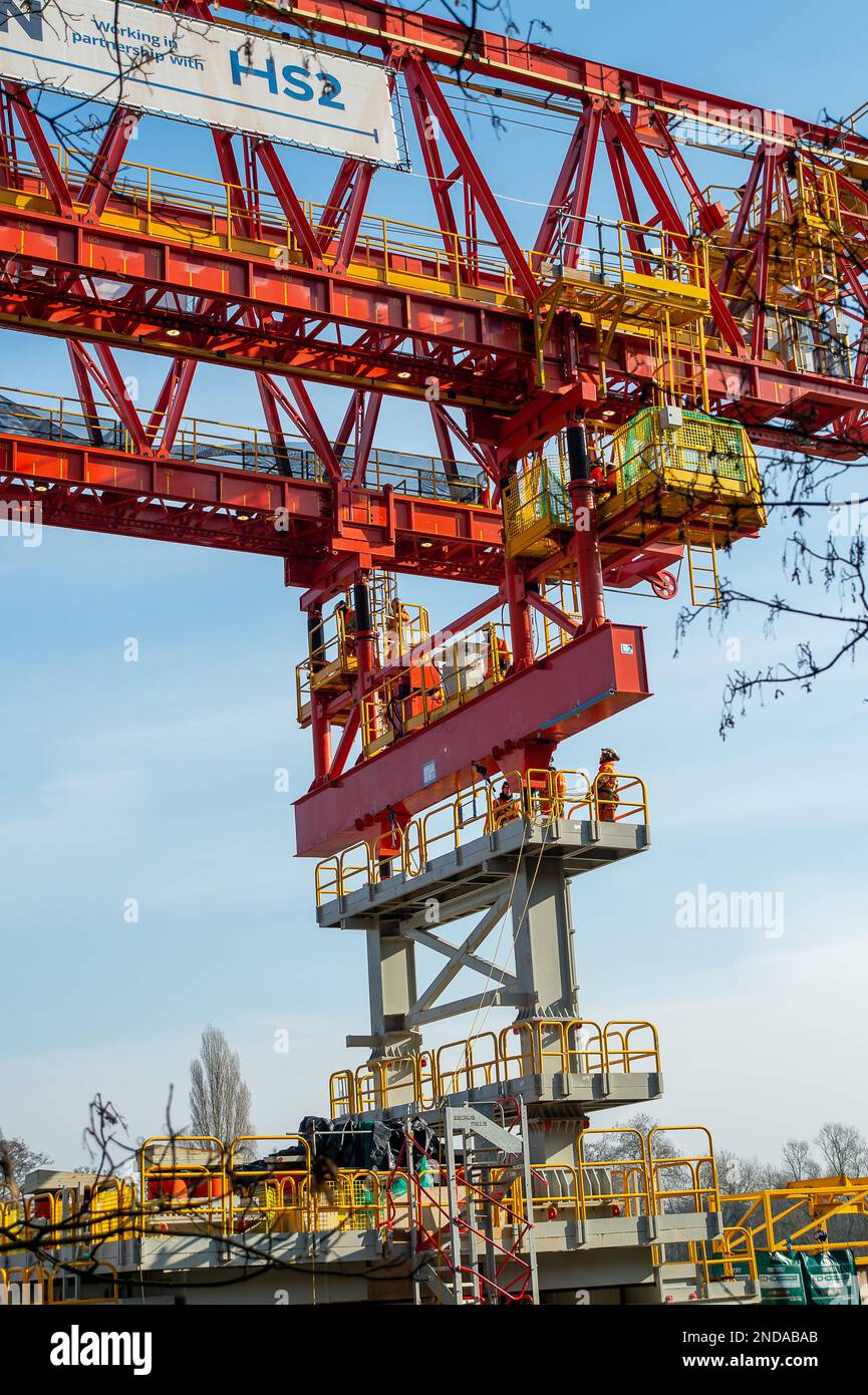 Denham, UK. 15th February, 2023. The HS2 High Speed Rail 2 Colne Valley ...