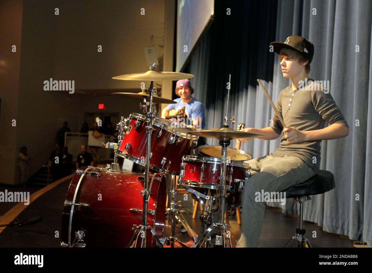 Justin Bieber As A Child Playing Drums
