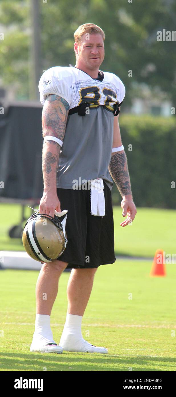 New Orleans Saints tight end Jeremy Shockey on the field at the Saints ...