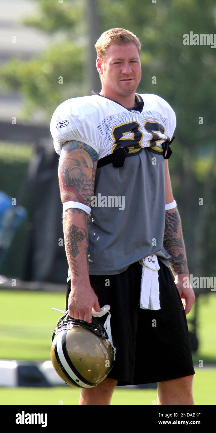 New Orleans Saints tight end Jeremy Shockey on the field at the Saints ...