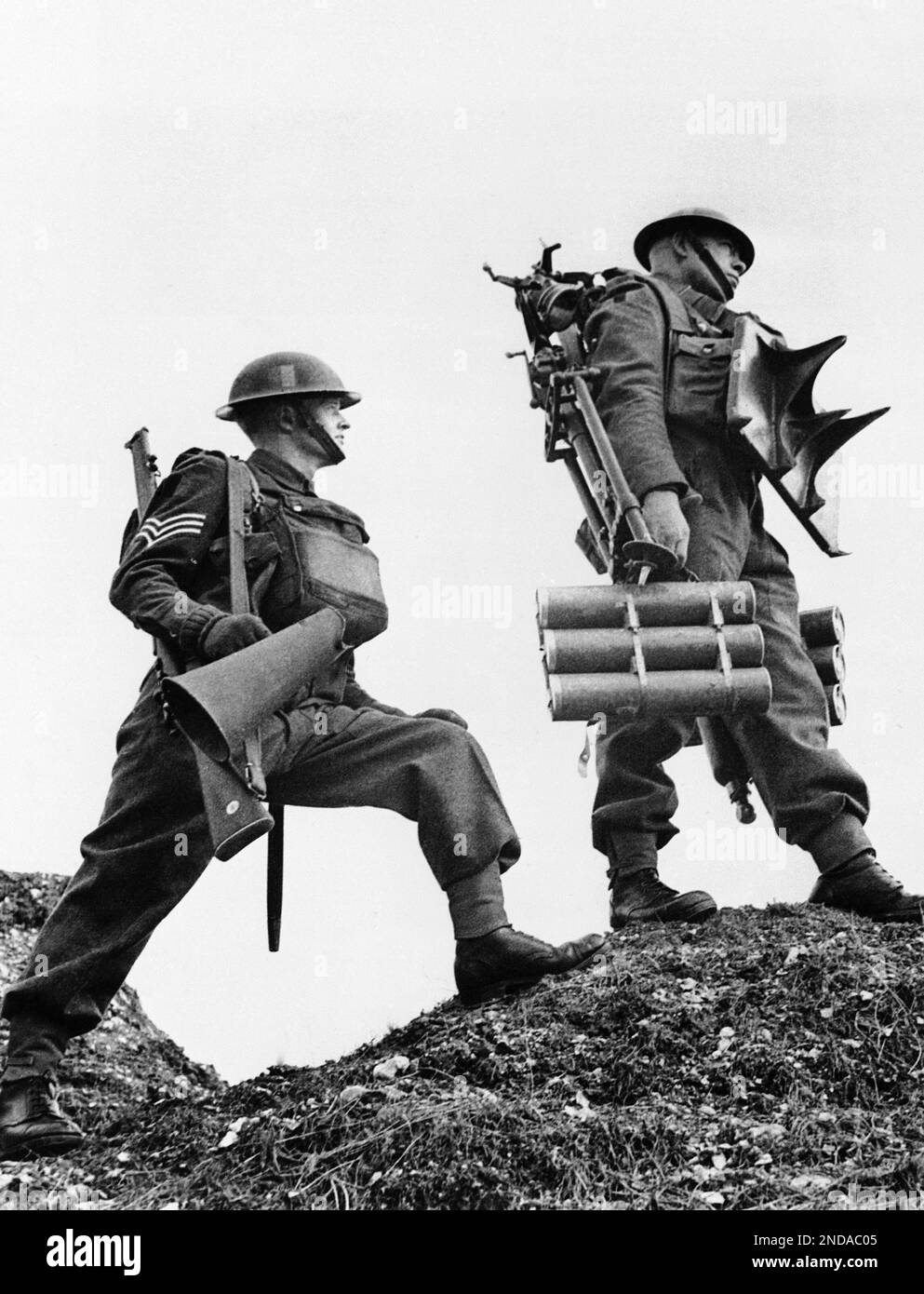 Private A. Frost, right, of Brighton, England, a soldier in the Royal ...